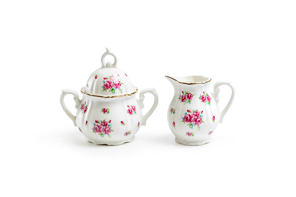 Grace Teaware Rose Bud Fine Porcelain Mini Sugar & Creamer Set – Gracie ...