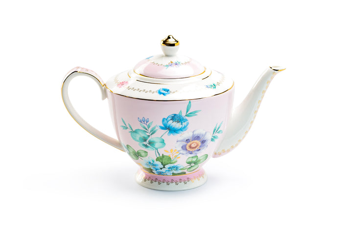 Grace Teaware Pink Flower Garden Fine Porcelain Teapot – GracieChinaShop