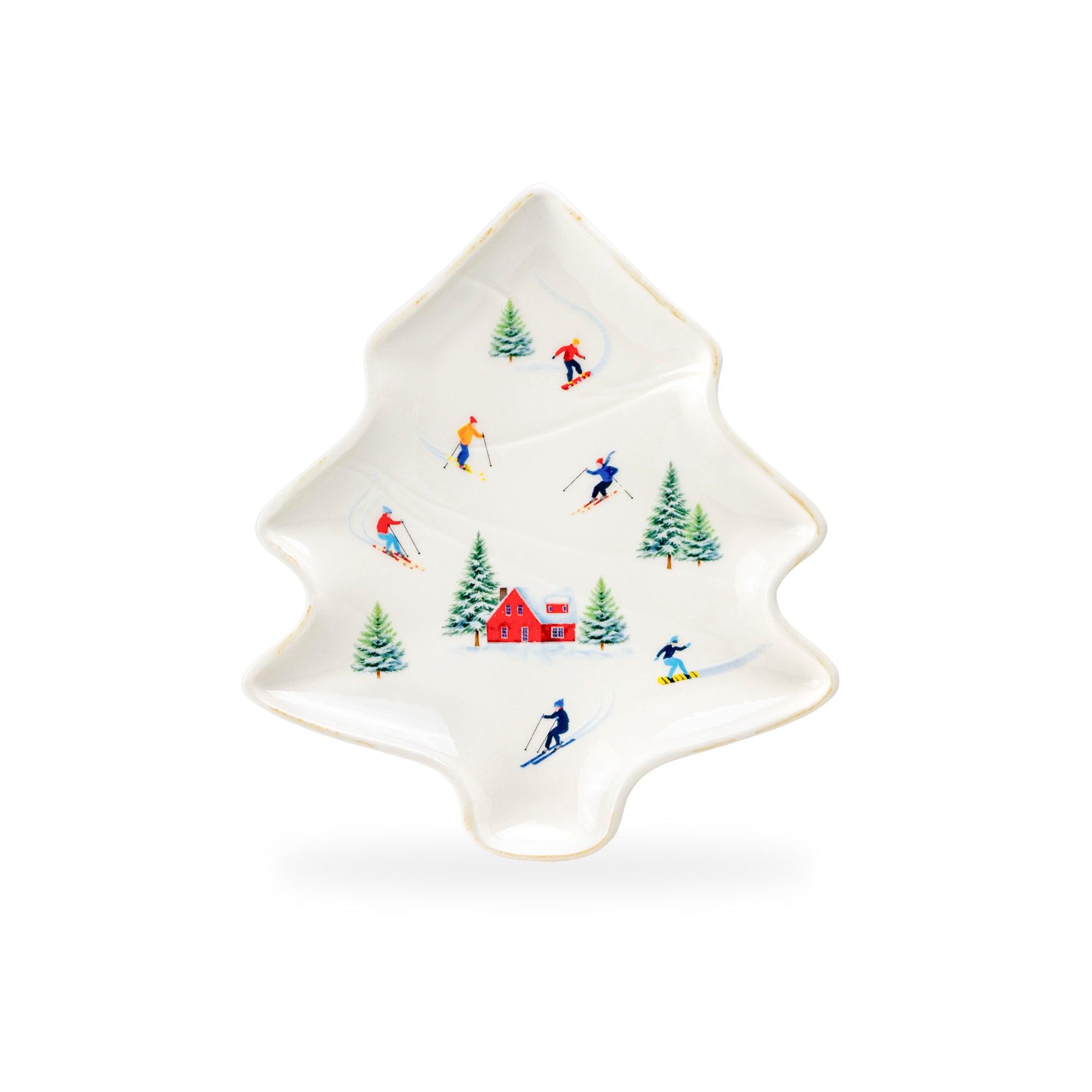 Potter's Studio Winter Ski Slope Tree Shape Tray – Gracie China Shop