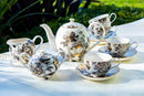 Grace Teaware Black Gold Peony Fine Porcelain Tea Set – GracieChinaShop